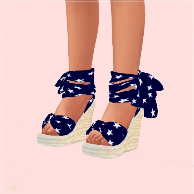 Summer Ribbon Wedge Heels at Marigold » Sims 4 Updates