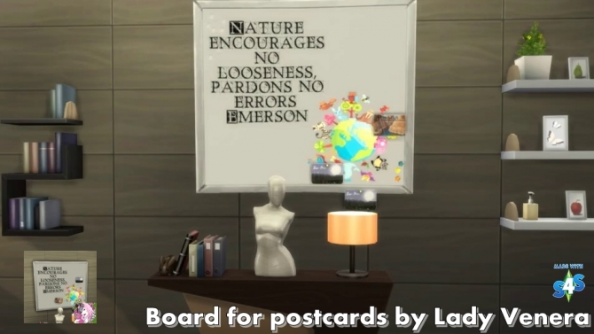 Board for postcards at Lady Venera » Sims 4 Updates