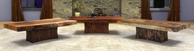 Wood Slab Coffee Table at Sims 4 Studio » Sims 4 Updates