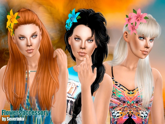Accessory flowers at Sims by Severinka » Sims 4 Updates