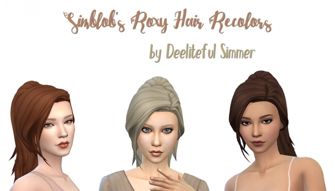 Simblob's Roxy Hair Recolors by deelitefulsimmer at SimsWorkshop » Sims ...