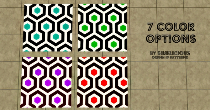 Modern Geometric Rug Recolors at Simelicious » Sims 4 Updates