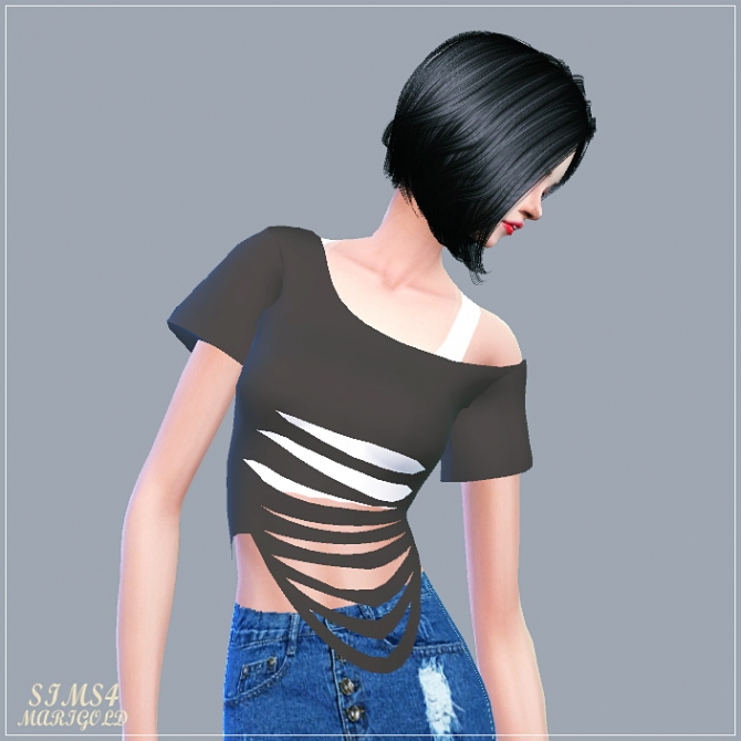 Destroyed Crop Top at Marigold » Sims 4 Updates
