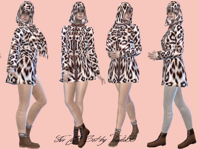 T55 Fur coat set at Trudie55 » Sims 4 Updates