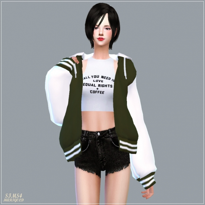 ACC Loosefit Hood Jacket at Marigold » Sims 4 Updates