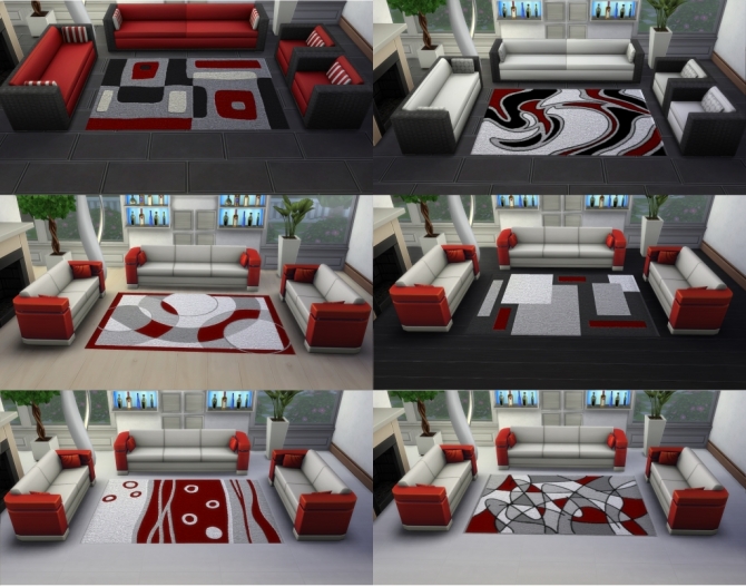 Modern Rugs by AdonisPluto at Mod The Sims » Sims 4 Updates