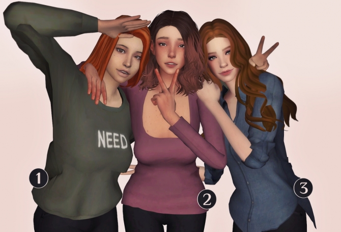 Chisami’s tops pack at Elliesimple » Sims 4 Updates