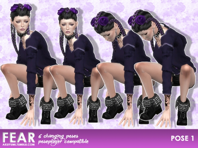 FEAR pose pack #7 by Akuiyumi at SimsWorkshop » Sims 4 Updates