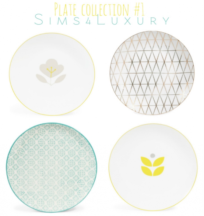 Plate collection #1 at Sims4 Luxury » Sims 4 Updates