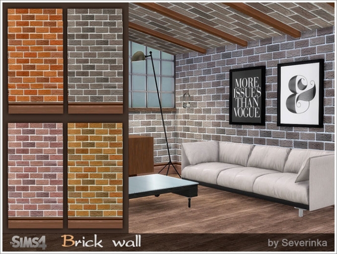 Brick wall at Sims by Severinka » Sims 4 Updates