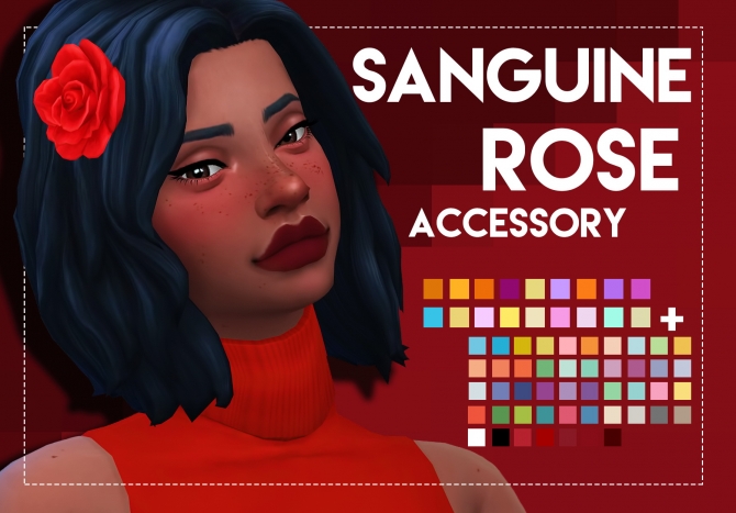 Sanguine Rose Accessory by Weepingsimmer at SimsWorkshop » Sims 4 Updates