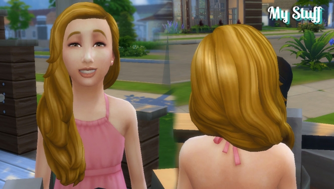 Maria Hair for Girls at My Stuff » Sims 4 Updates