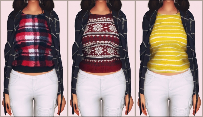 Wool Winter Coat by Chisami at Elliesimple » Sims 4 Updates