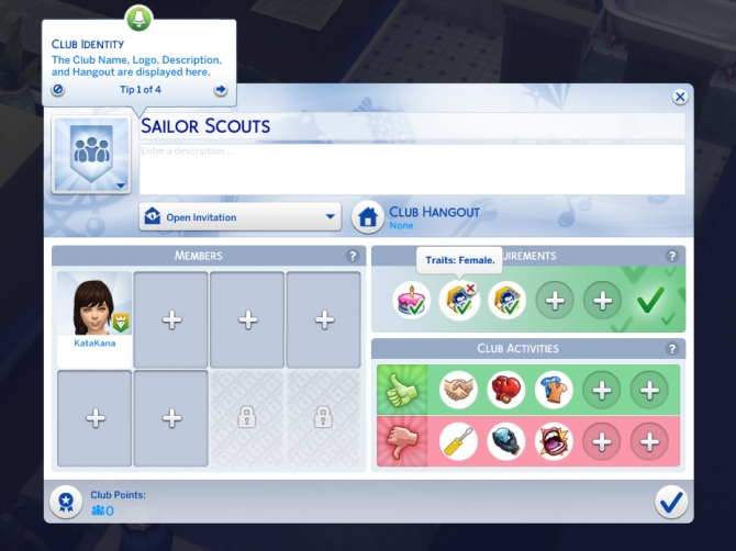 Club Requriment: Gender Filters by Iam4ever at Mod The Sims » Sims 4 ...