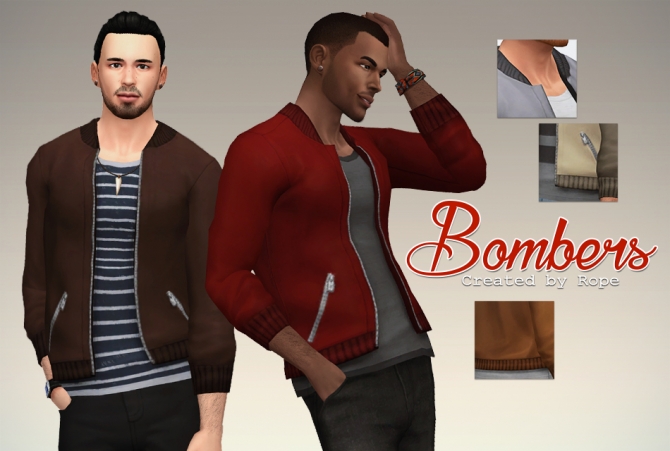 Bomber jacket by Rope at Simsontherope » Sims 4 Updates