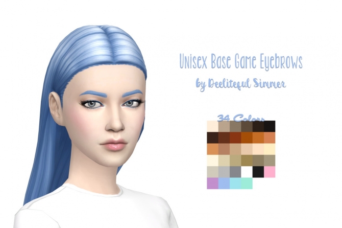 Base game eyebrows at Deeliteful Simmer » Sims 4 Updates