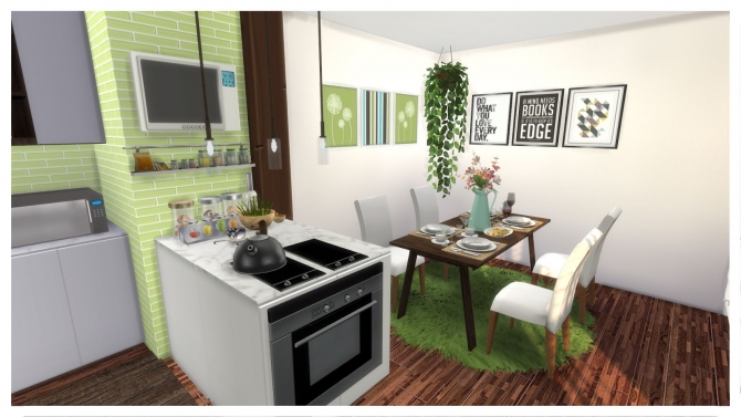 Green Kitchen at Dinha Gamer » Sims 4 Updates