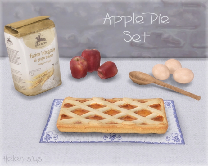Apple Pie Set at Helen Sims » Sims 4 Updates