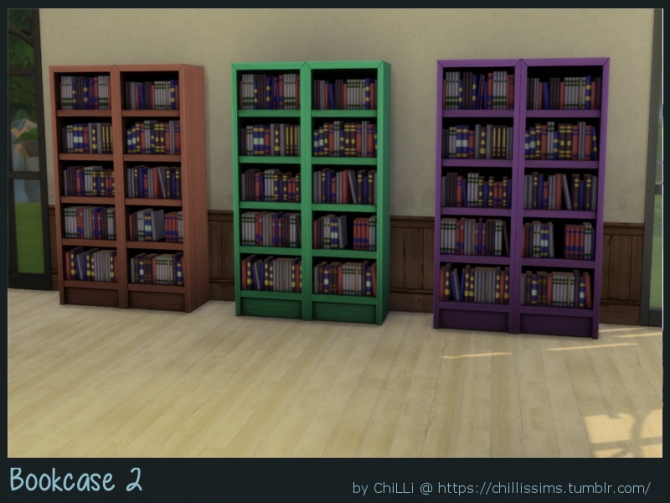 Bookcase 2 at ChiLLis Sims » Sims 4 Updates