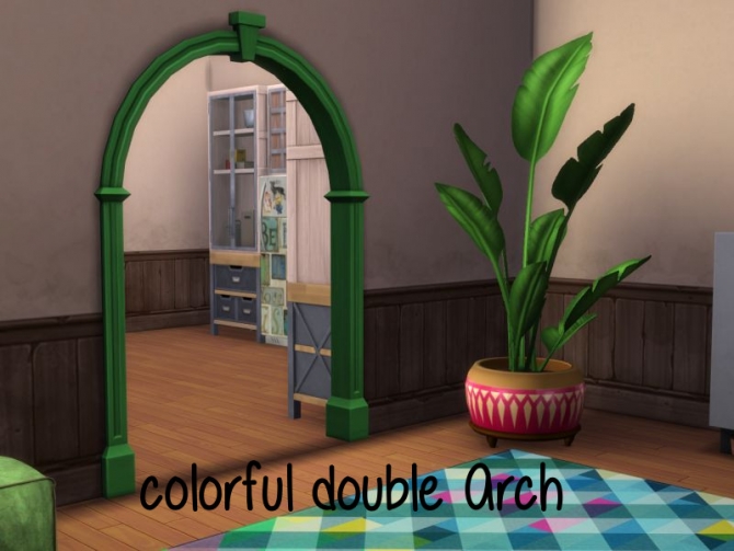 Colorful double Arch at ChiLLis Sims » Sims 4 Updates