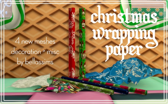 Christmas wrapping paper at Bellassims » Sims 4 Updates
