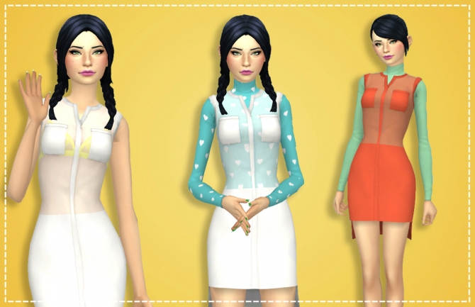Short Sheer Dress by Annabellee25 at SimsWorkshop » Sims 4 Updates