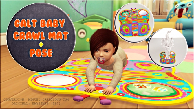 Calt baby crawl mat + Pose at Victor Miguel » Sims 4 Updates