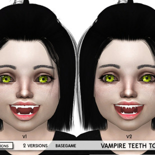 DEFAULT AND NON-DEFAULT ALPHA TEETH at Magic-bot » Sims 4 Updates