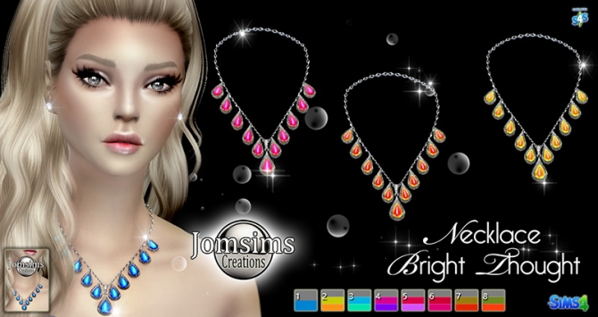 Bright thought collier at Jomsims Creations » Sims 4 Updates