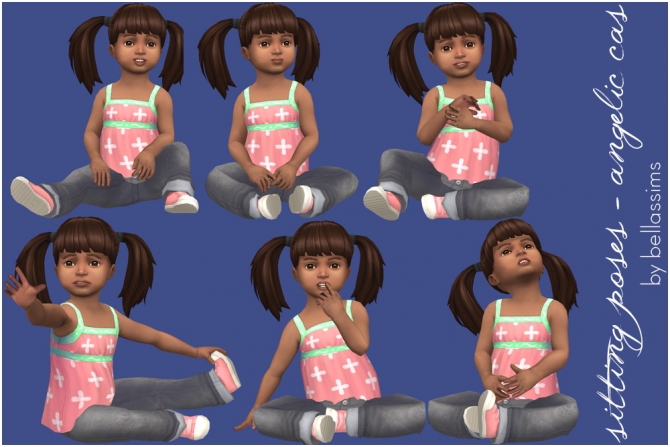 Sitting poses angelic CAS at Bellassims » Sims 4 Updates