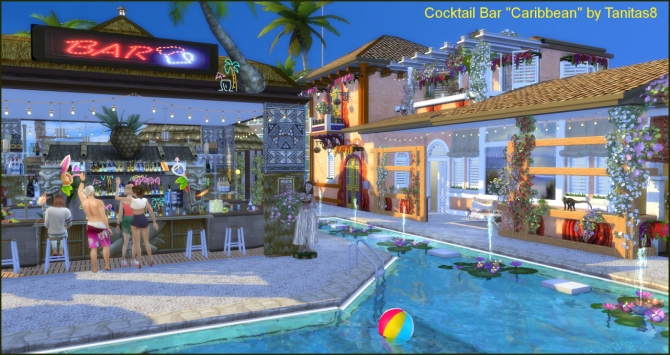 Caribbean Cocktail Bar at Tanitas8 Sims » Sims 4 Updates