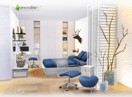 Keep Life Simple bedroom at SIMcredible! Designs 4 » Sims 4 Updates
