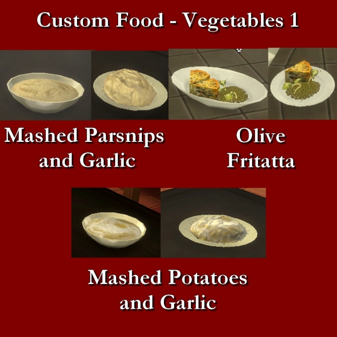 Custom Food Vegetables 1 by Leniad at Mod The Sims » Sims 4 Updates