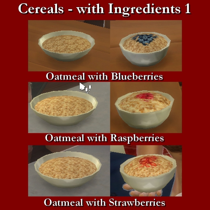 Custom Food Cereals With Ingredients 1 by Leniad at Mod The Sims » Sims ...