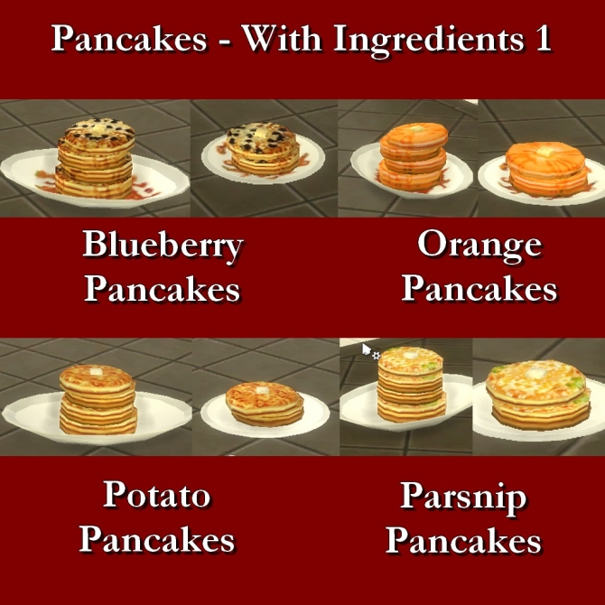 Custom Food Pancakes with Ingredients 1 by Leniad at Mod The Sims ...