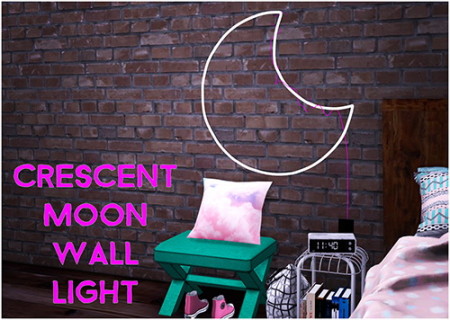 Crescent Moon Wall Light by Sympxls at SimsWorkshop » Sims 4 Updates