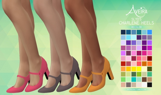 SLYD’s Charlene Heels Recolors at Aveira Sims 4 » Sims 4 Updates