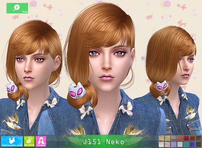 J151 Neko hair (free) at Newsea Sims 4 » Sims 4 Updates