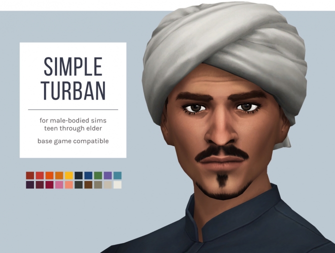 Simple Turban at Femmeonamissionsims » Sims 4 Updates