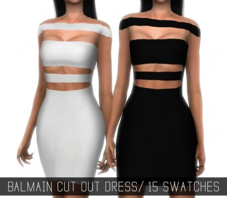 CUT OUT DRESS at Simpliciaty » Sims 4 Updates