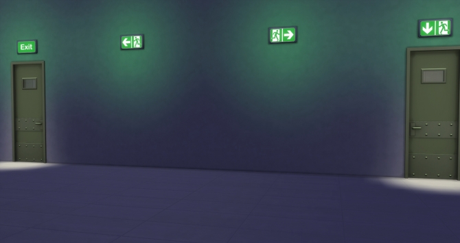 Recolored emergency exit lighting by 0-Positiv at Mod The Sims » Sims 4 ...