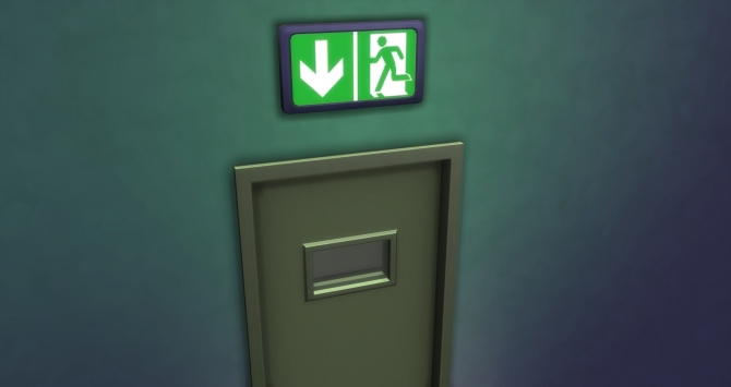 Recolored emergency exit lighting by 0-Positiv at Mod The Sims » Sims 4 ...