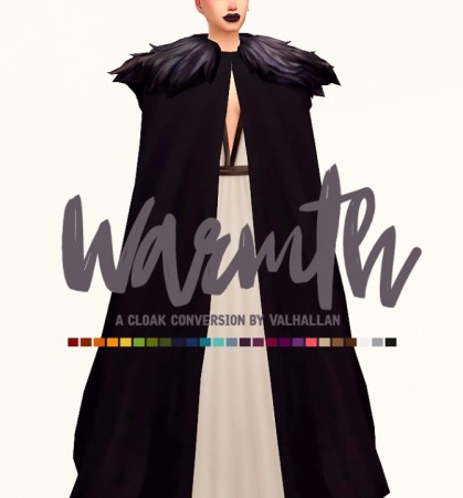 Warmth cloak conversion at Valhallan » Sims 4 Updates