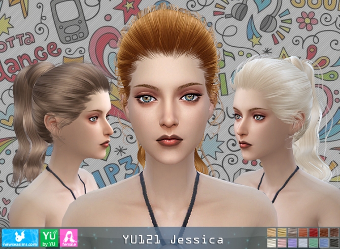 YU121 Jessica hair (Pay) at Newsea Sims 4 » Sims 4 Updates