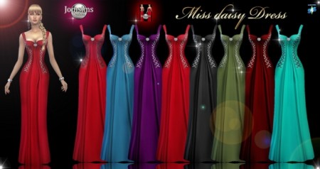 Miss daisy dress at Jomsims Creations » Sims 4 Updates