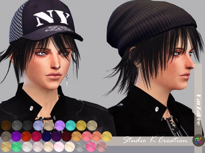 Animate hair 80 Yuji at Studio K-Creation » Sims 4 Updates