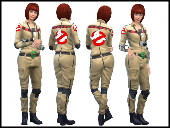 Ghostbuster Outfit female version by Witchbadger at Mod The Sims » Sims ...