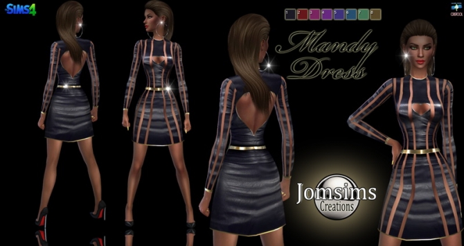 Mandy dress at Jomsims Creations » Sims 4 Updates