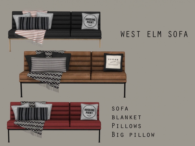 West Elm Sofa at Leo Sims » Sims 4 Updates