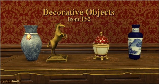 Decorative Objects from TS2 by TheJim07 at TSR » Sims 4 Updates